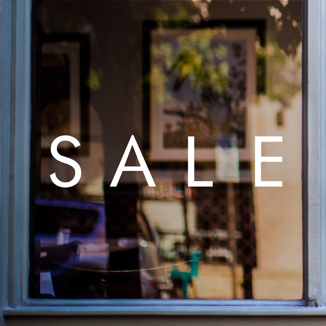 Sale Shop Window Sticker Retail Display Store Front Vinyl Decal - Etsy
