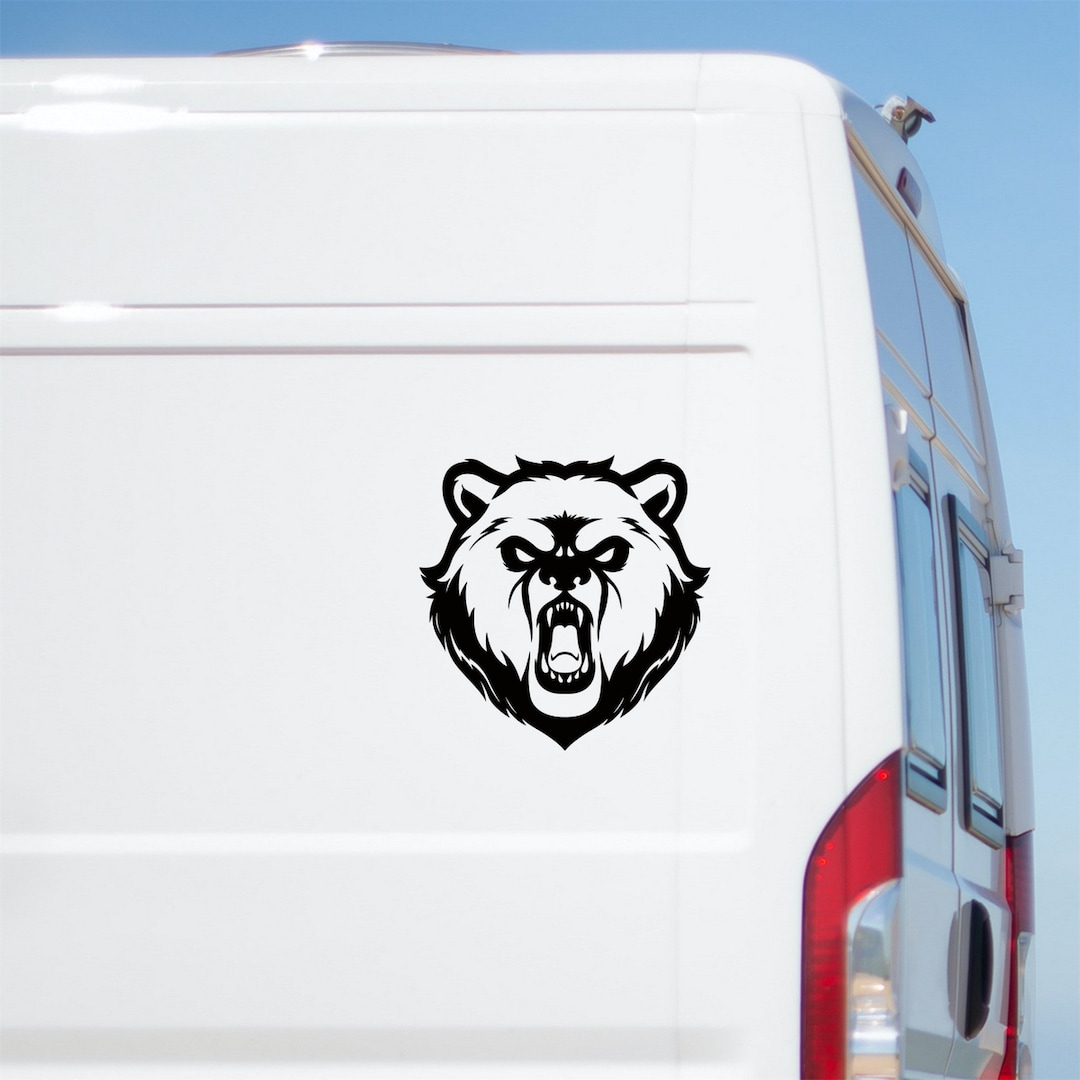 Angry Bear Sticker Car Van Camper Caravan Motorhome Bodywork Large ...