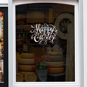 Happy Easter Shop Window Sticker Easter Retail Display Vinyl Decal - Etsy