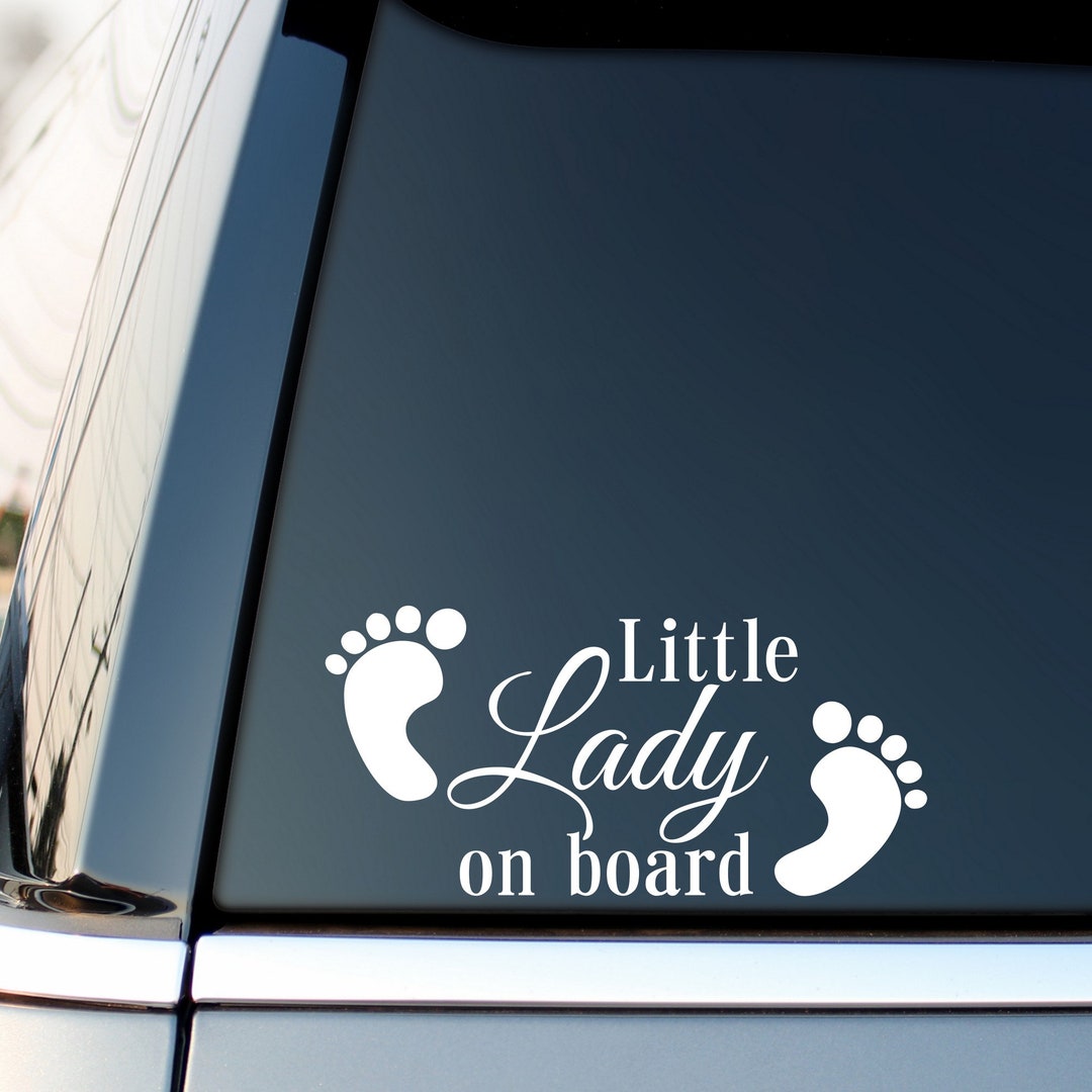 Little Lady on Board Car Sticker Window Bumper Fun Funny Children Kid ...