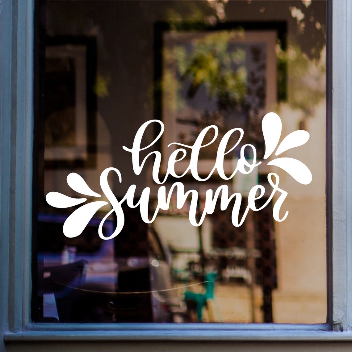 Hello Summer Shop Window Sticker Vinyl Decal Retail Display | Etsy