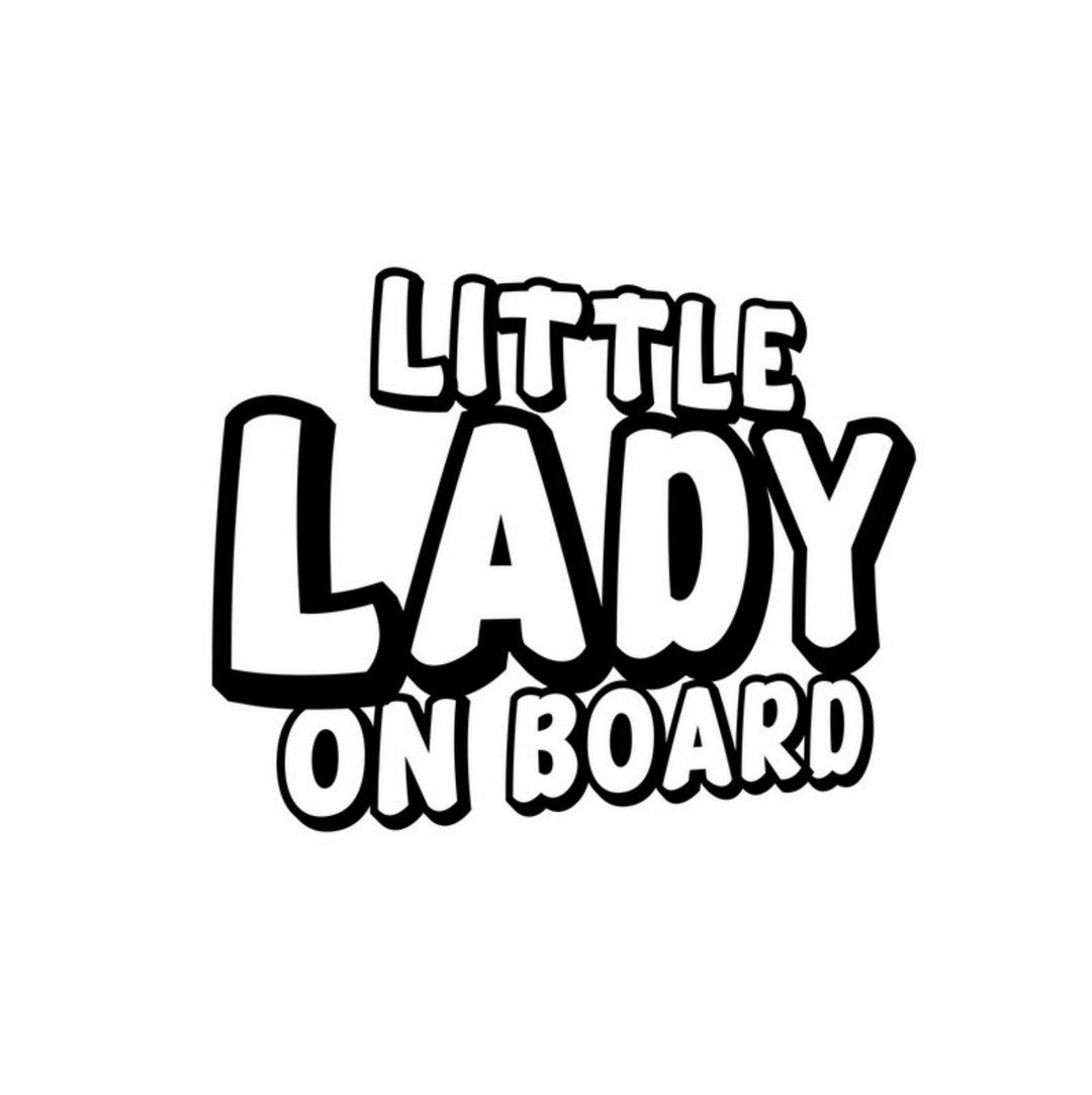 Little Lady on Board Sticker | Car Window Bumper Children Babies Kids ...
