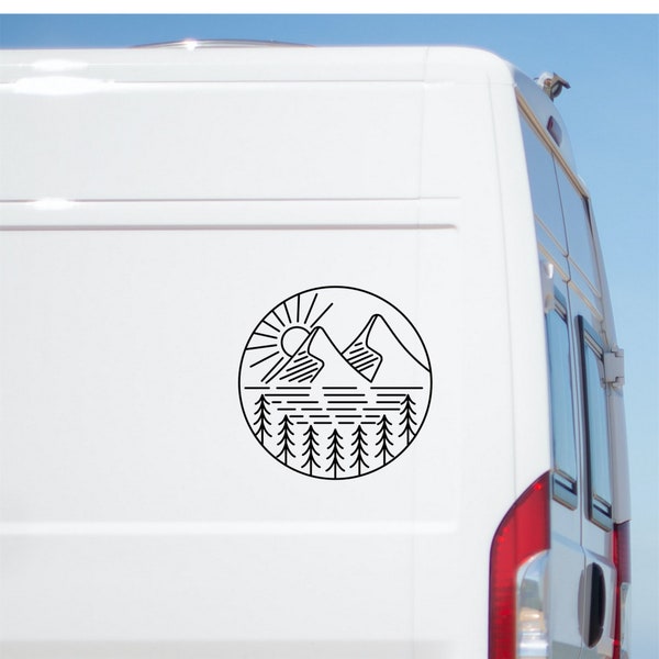 Mountain Scene Decal - Etsy