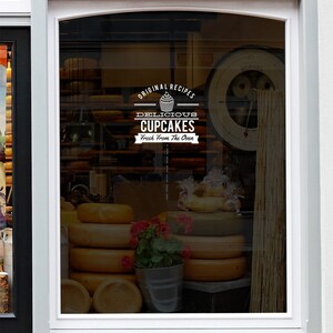 Bakery Shop Window Sticker Delicious Cupcakes Café Restaurant Vinyl ...