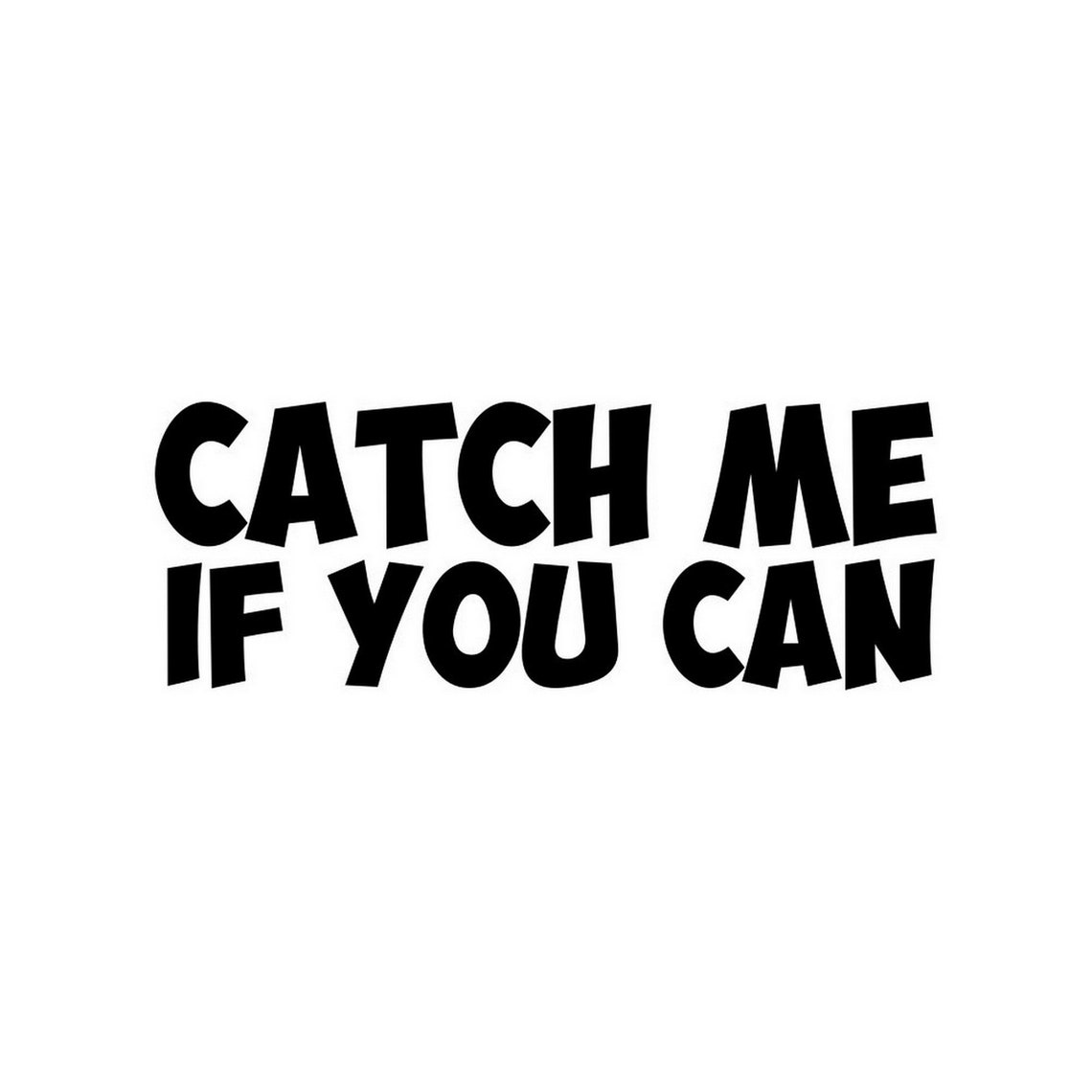 Catch Me If You Can Car Sticker Window Bumper Funny Vinyl | Etsy UK
