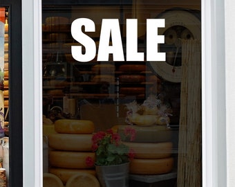 Sale Window Decal, Sale Sticker for Boutique Shop, Elegant Shop Sign ...