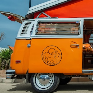 Desert Cactus Mountains Sticker Large Caravan Motorhome Stickers ...