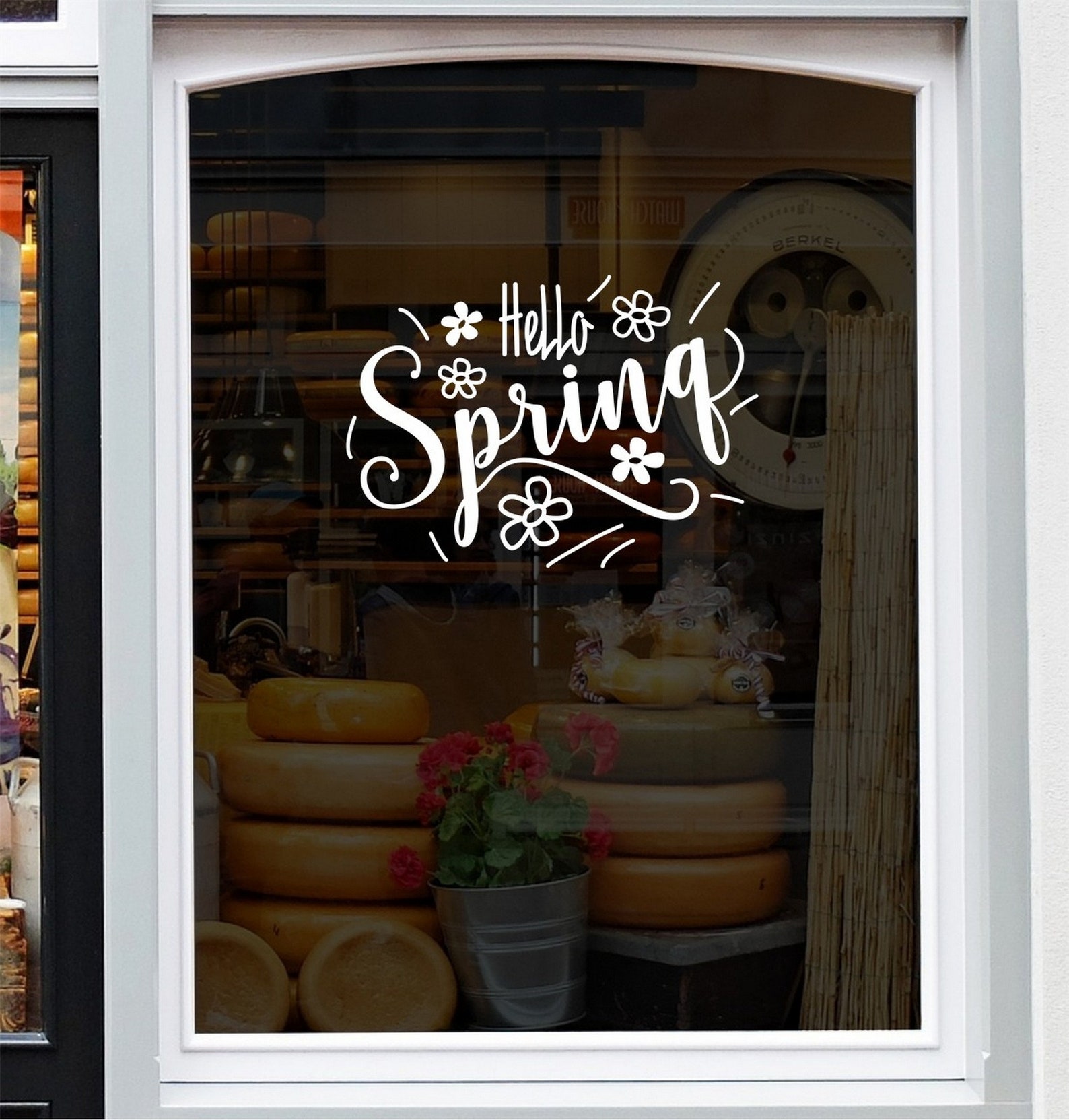 Hello Spring Shop Window Sticker Vinyl Decal Retail Display - Etsy