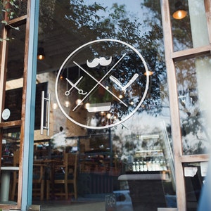 Barber Shop Window Sticker Barbershop Window Decal Display - Etsy