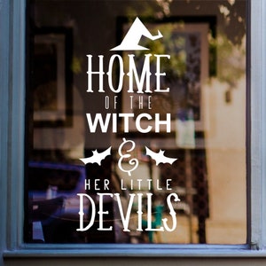Halloween Window Sticker Home of the Witch Vinyl Decal Halloween Decor ...