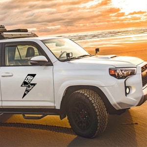 Lightning Bolt Skull Skeleton Sticker Large Caravan Motorhome Stickers ...