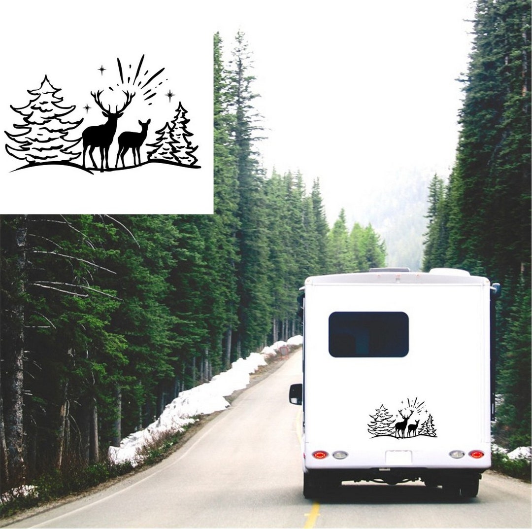 Deer Scene Sticker Camper Van Caravan Motorhome Truck Decal - Etsy