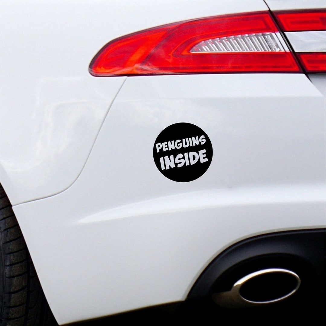 Penguins Inside Car Sticker Kids Children Funny Vinyl Decal - Etsy