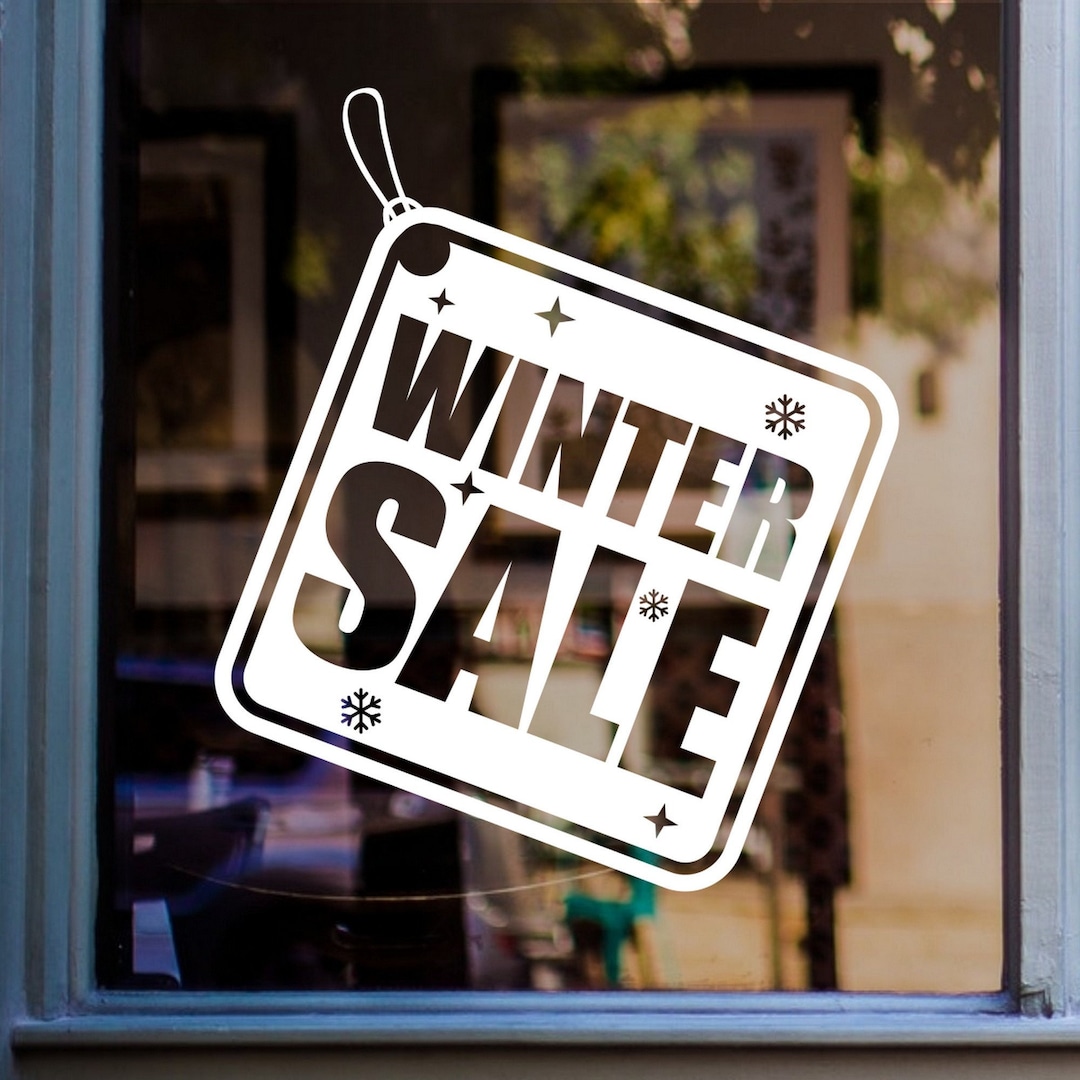 Winter Sale Shop Window Sticker Vinyl Decal Retail Display - Etsy