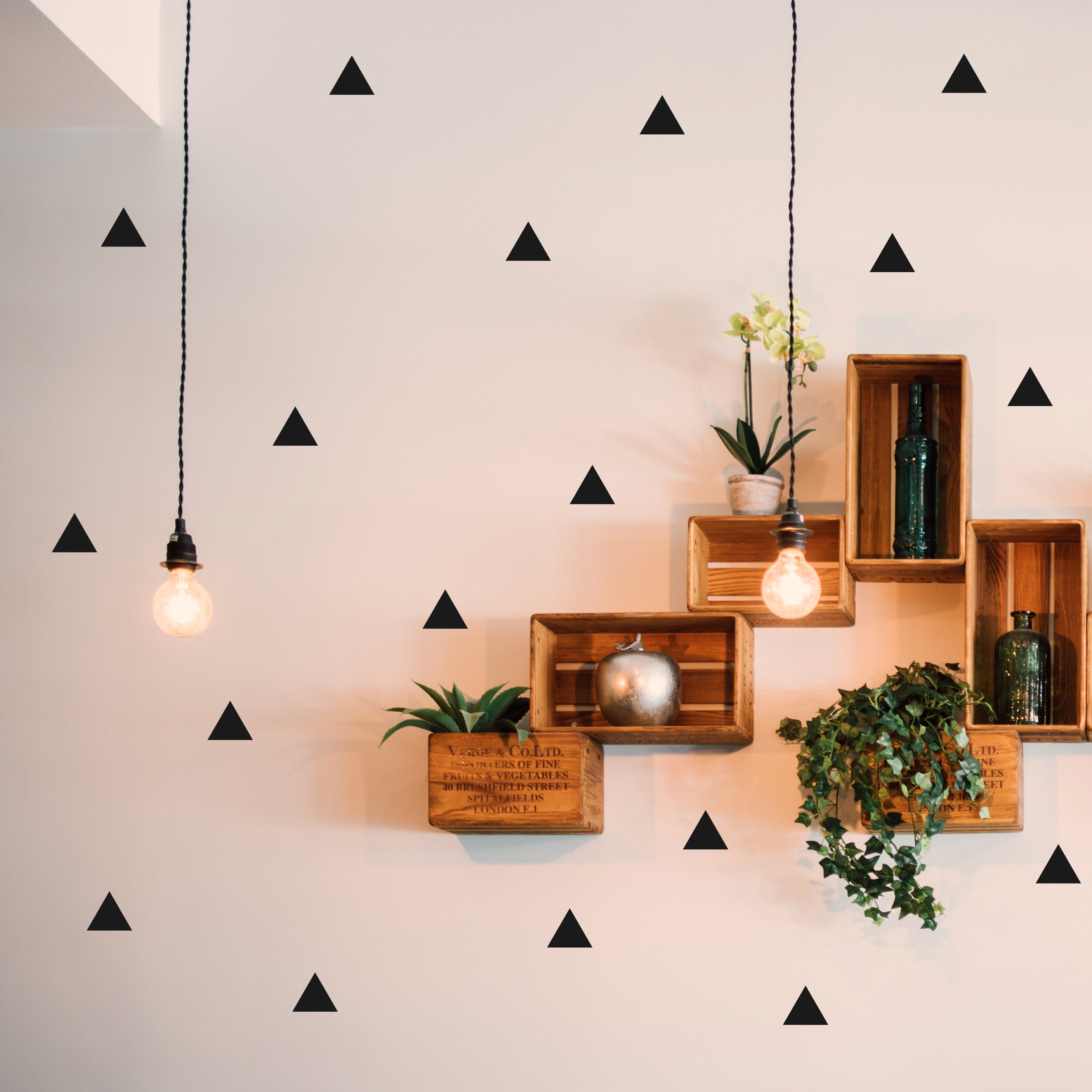 Triangle Wall Art Stickers Triangle Decals Triangle Wall - Etsy