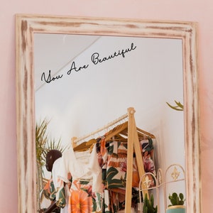 You Are Beautiful Sticker, Mirror Decal, Mirror Sticker, Inspirational ...