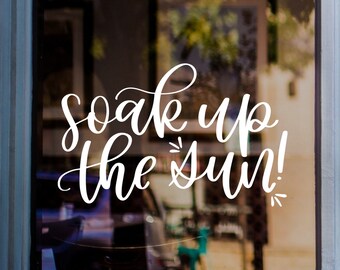 Hello Summer Shop Window Sticker Vinyl Decal Retail Display | Etsy