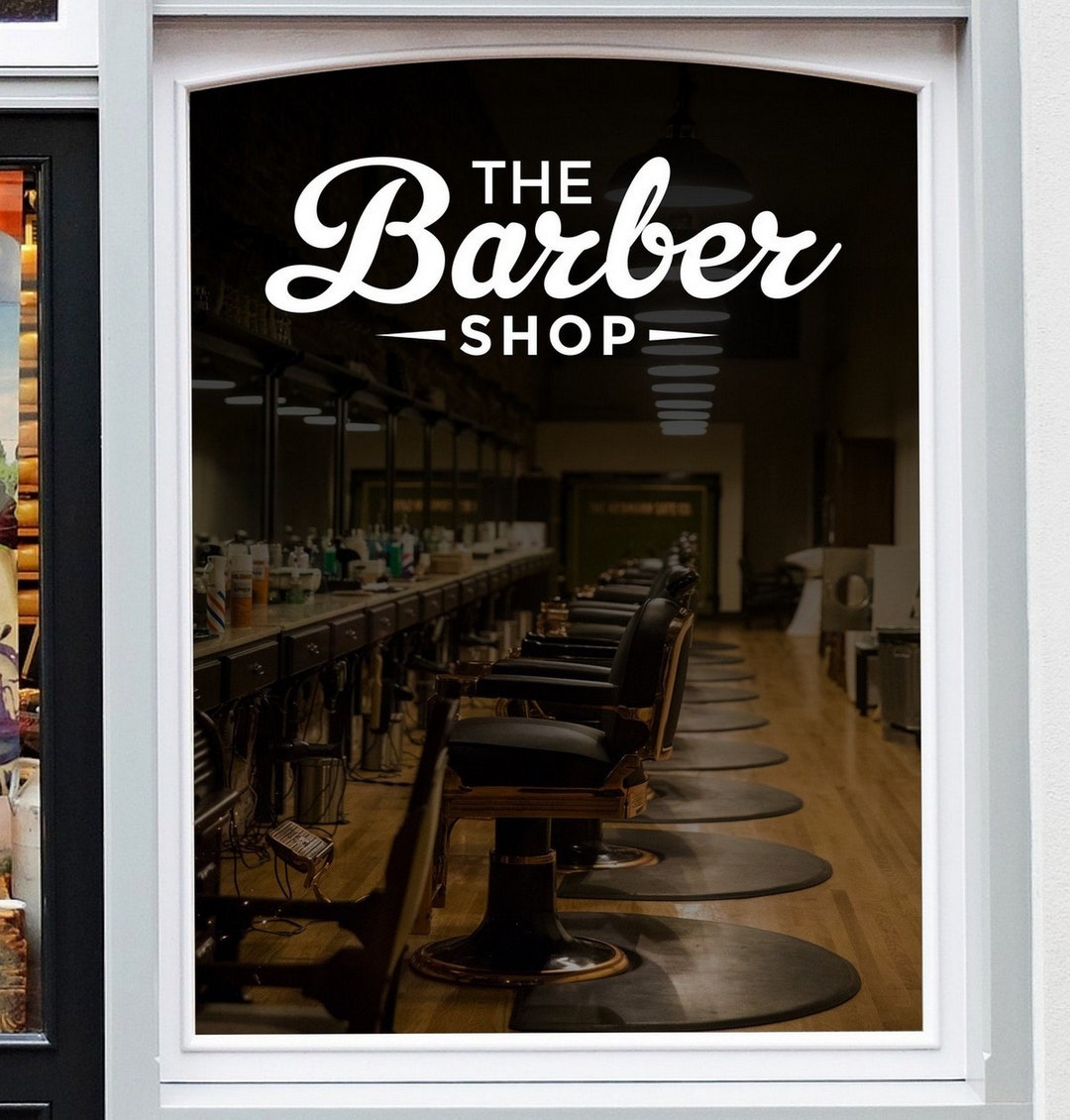 Barber Shop Window Sticker Barbershop Window Decal Display - Etsy