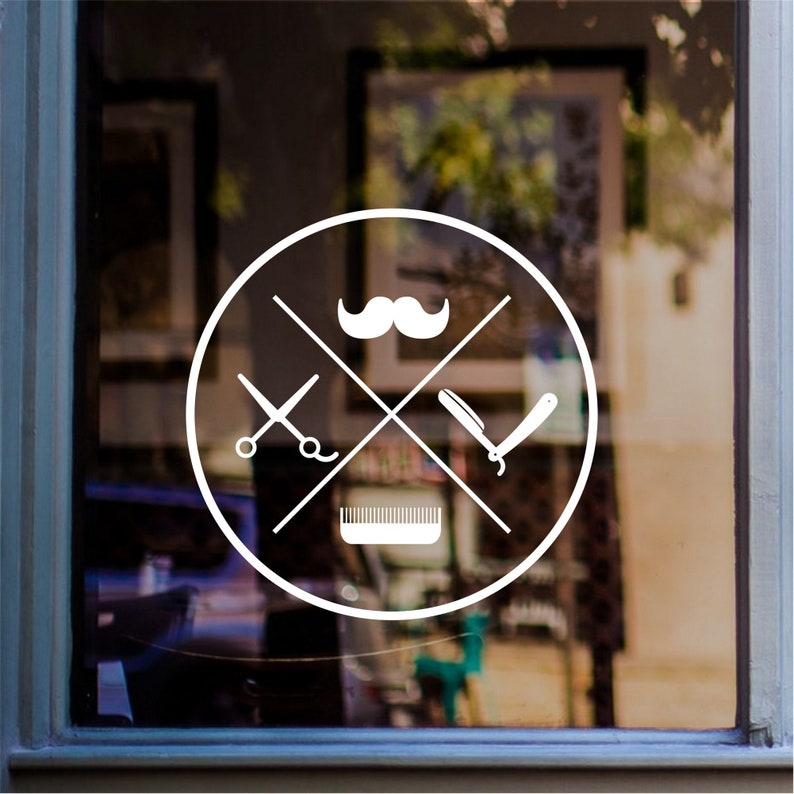 Barber Shop Window Sticker Barbershop Window Decal Display - Etsy