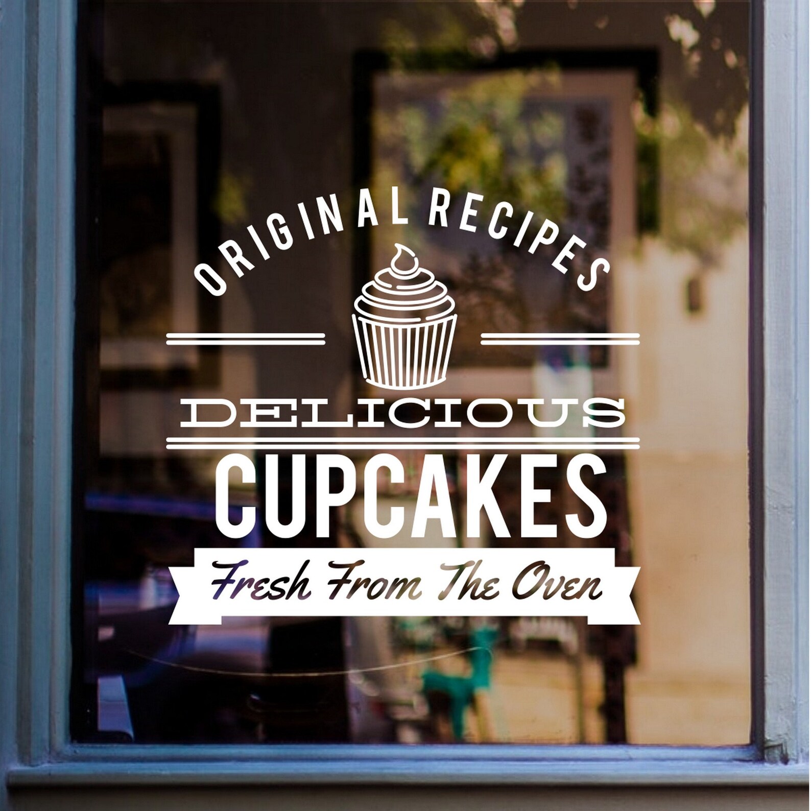 Bakery Shop Window Sticker Delicious Cupcakes Café Restaurant - Etsy