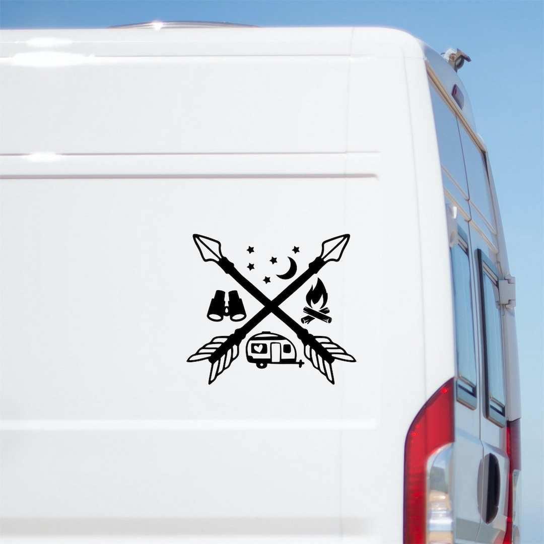 Camping Icons Sticker Large Caravan Sticker Motorhome RV Truck Decal ...