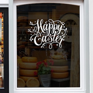 Happy Easter Shop Window Sticker Easter Retail Display Vinyl Decal - Etsy