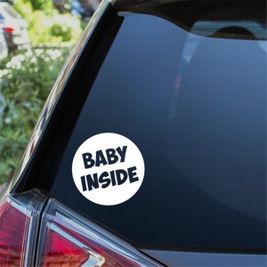 Baby Inside Car Sticker Child Children Babies on Board Safety Warning ...
