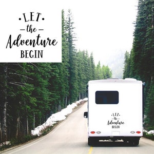 Let the Adventure Begin Sticker Large Caravan Stickers Motorhome RV ...