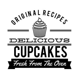 Bakery Shop Window Sticker Delicious Cupcakes Café Restaurant Vinyl ...