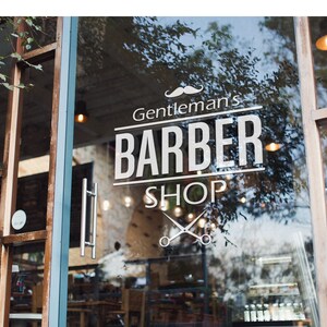Barber Shop Window Sticker Barbershop Window Decal Display - Etsy