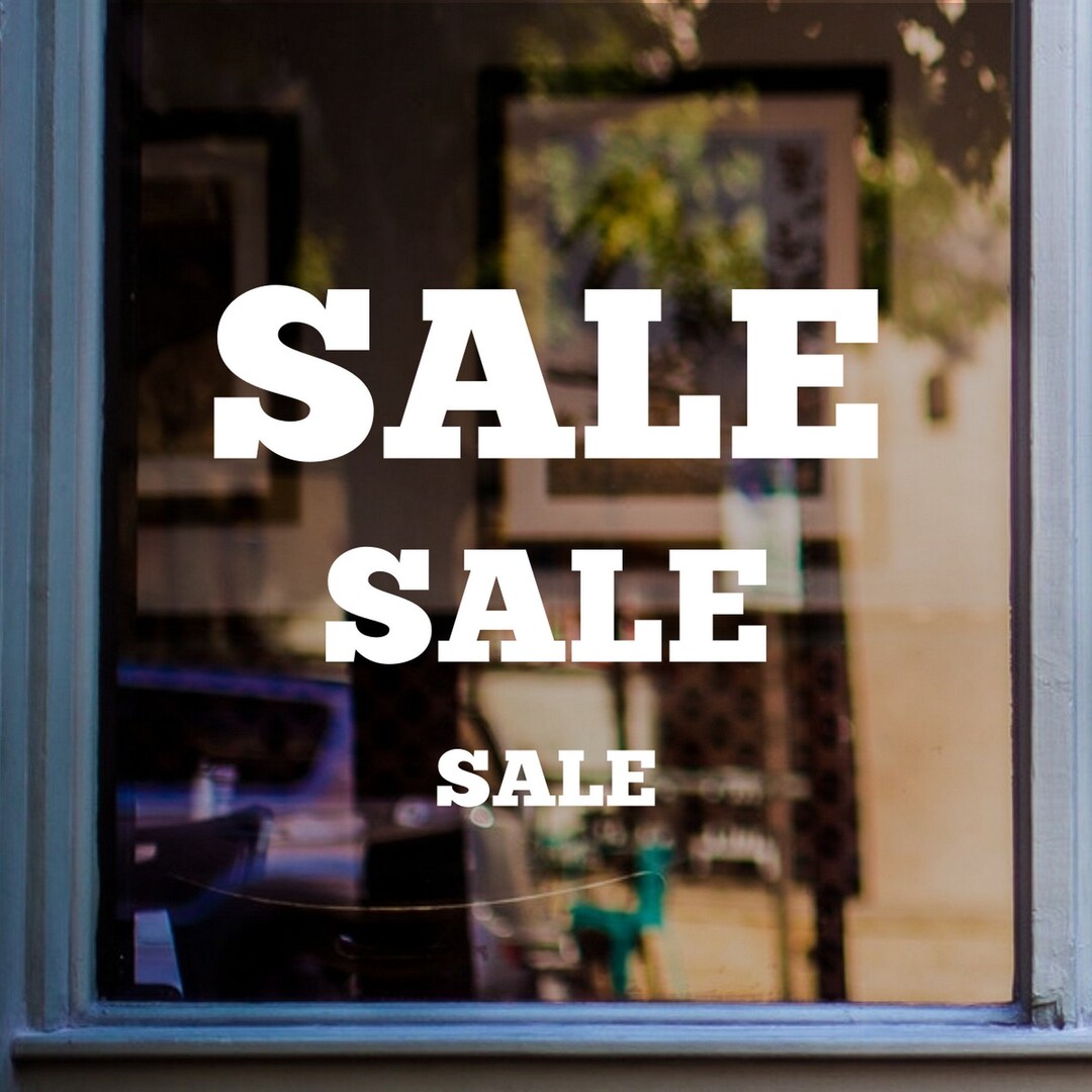 Sale Shop Window Sticker Retail Store Front Sale Display Vinyl Decal - Etsy