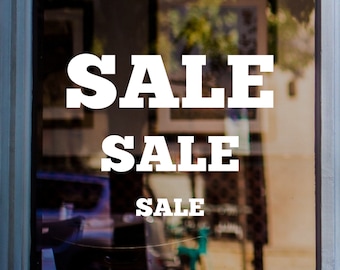 Sale Shop Window Sticker Retail Store Front Sale Display Vinyl | Etsy UK