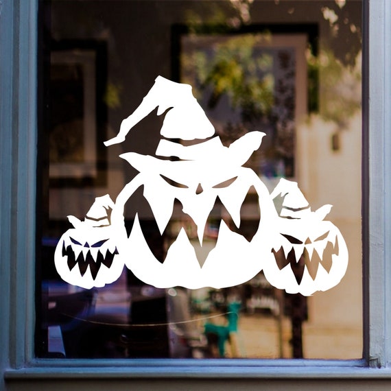 Halloween Window Sticker Pumpkin Decal Home Shop Retail - Etsy