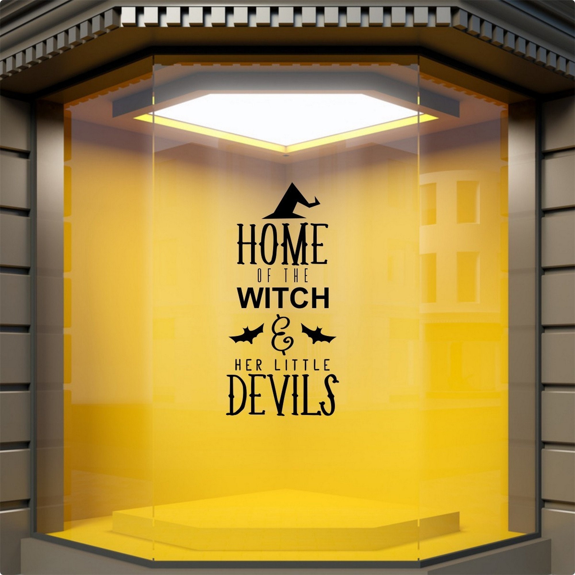 Halloween Window Sticker Home of the Witch Vinyl Decal Halloween Decor ...