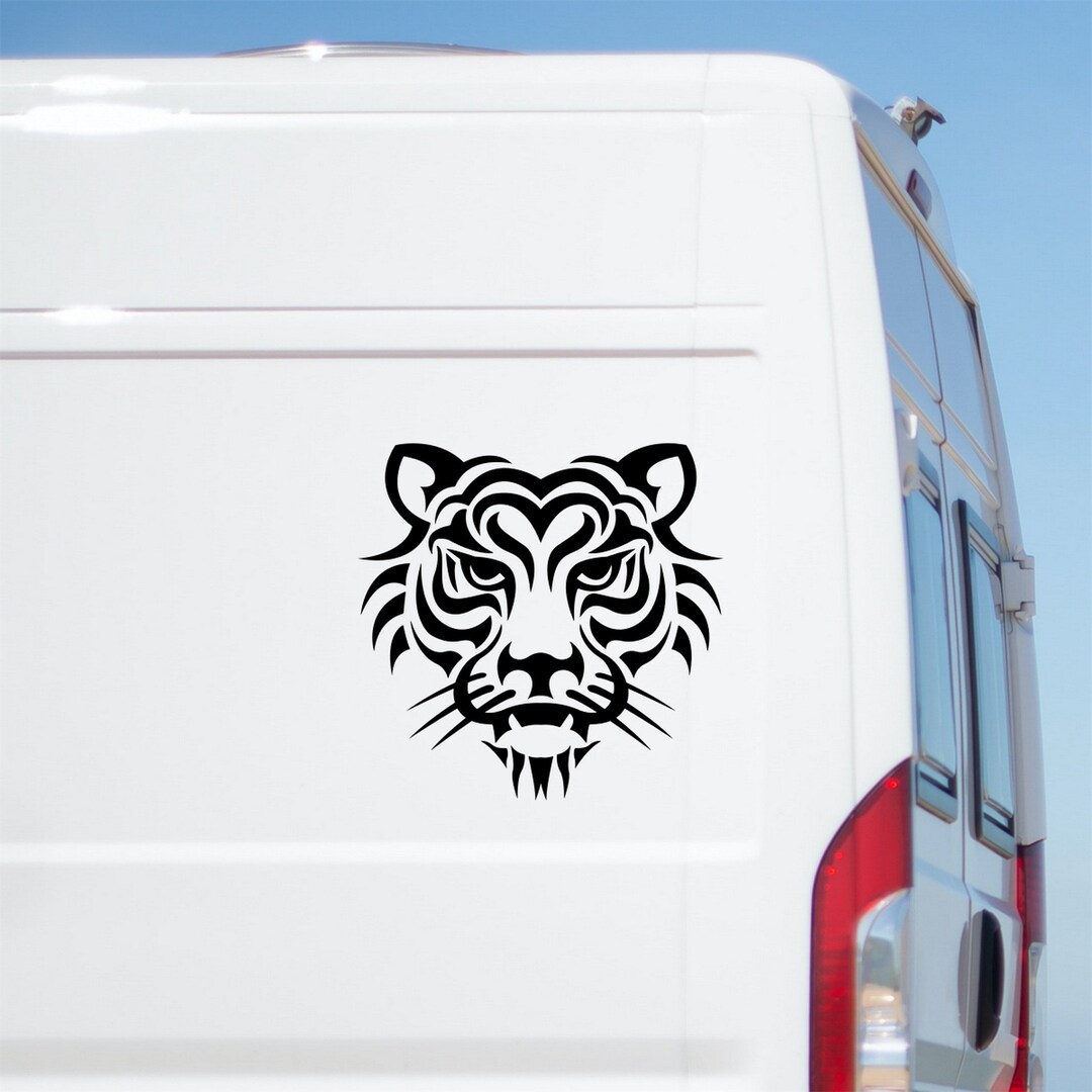 Tiger Head Sticker Large Car Van Camper Caravan Bodywork Vinyl Decal ...