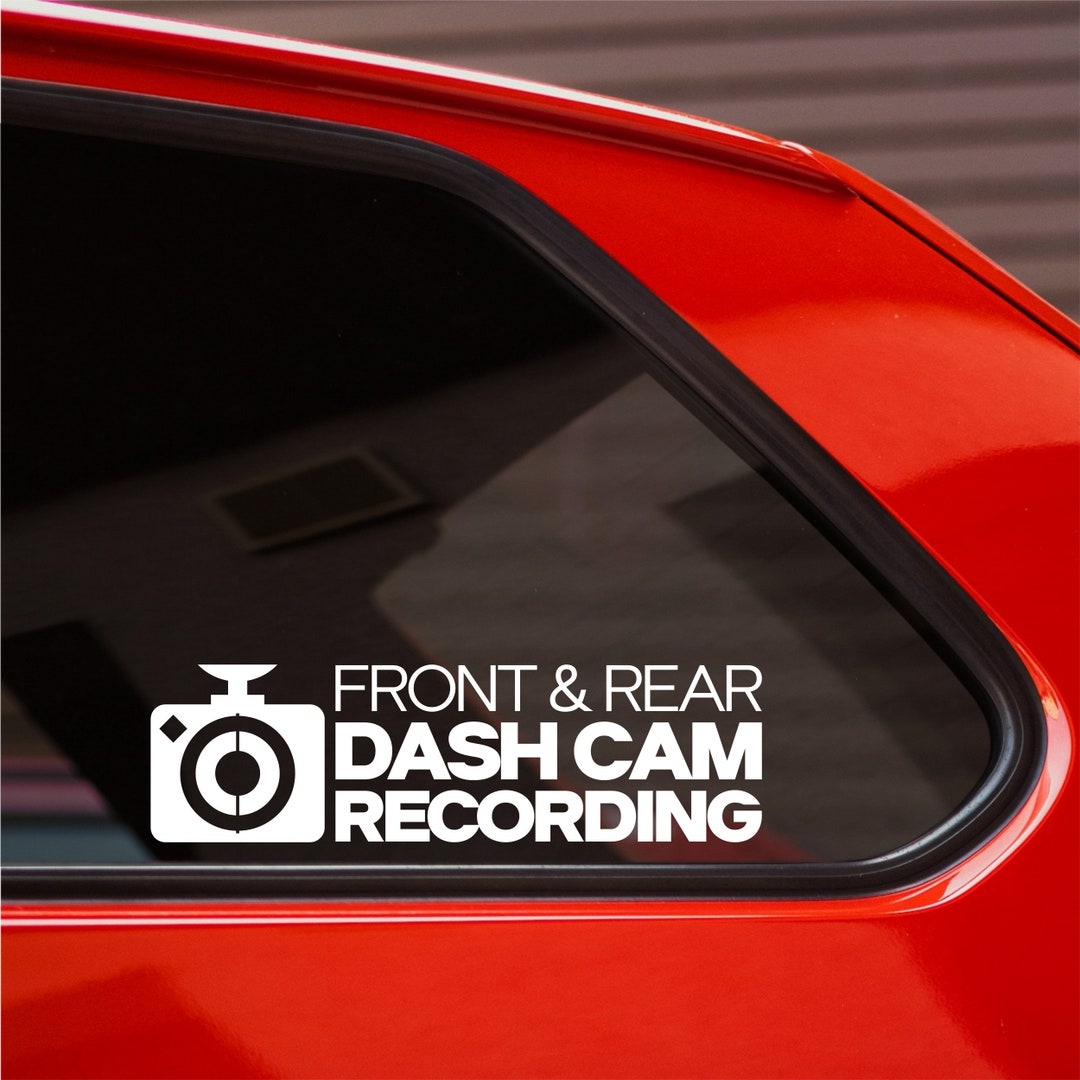 Front and Rear Dash Cam Recording Sticker Car Van Taxi Private Hire ...