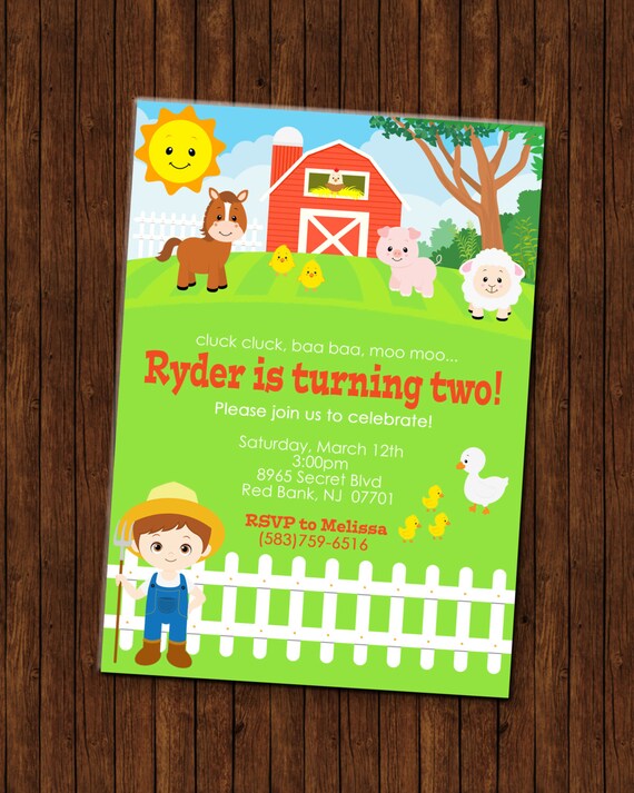 Farm Invitation | Etsy