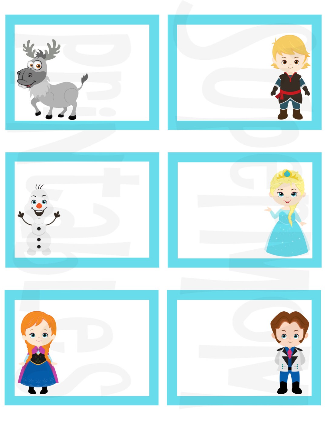 Frozen Blank Food Labels - Etsy