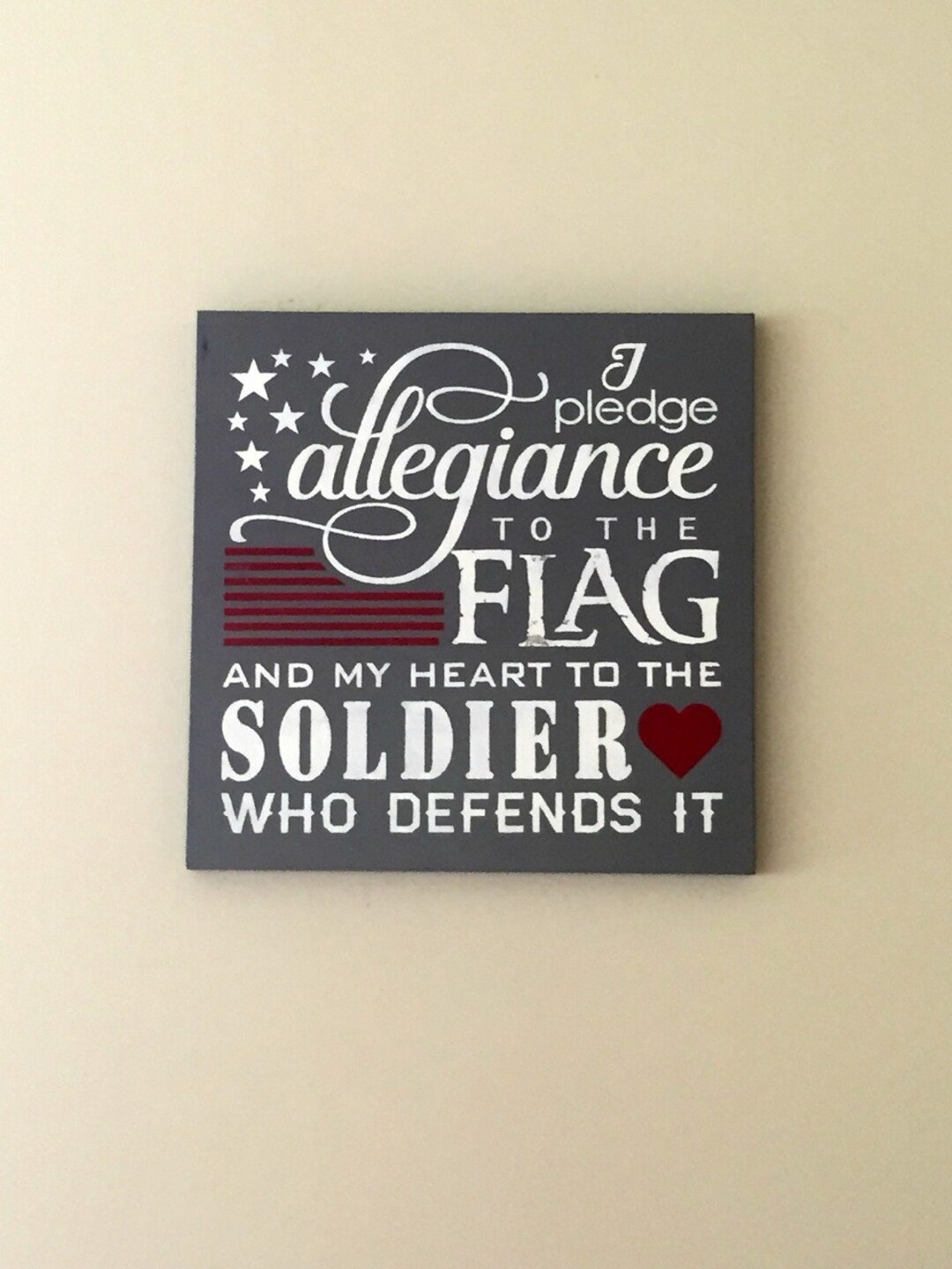 I Pledge Allegiance to the Flag and My Heart to the SOLDIER - Etsy