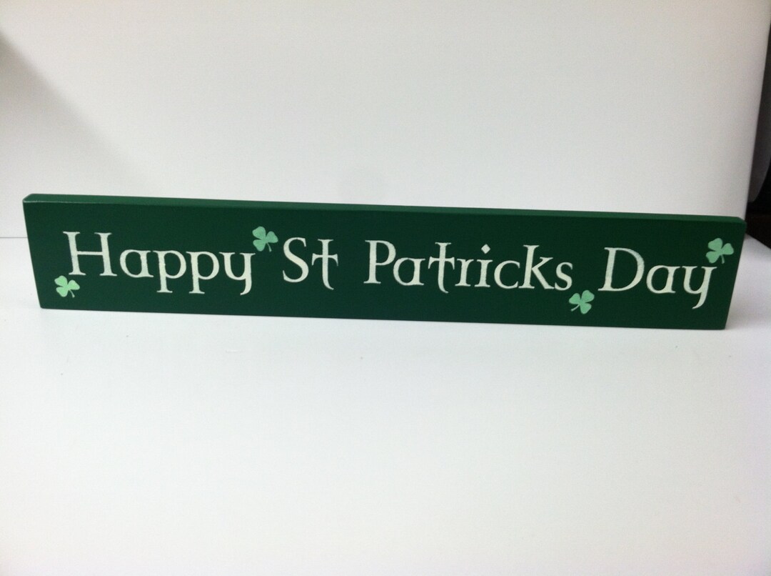 Happy St. Patrick's Day Painted Wood Sign/ St. - Etsy