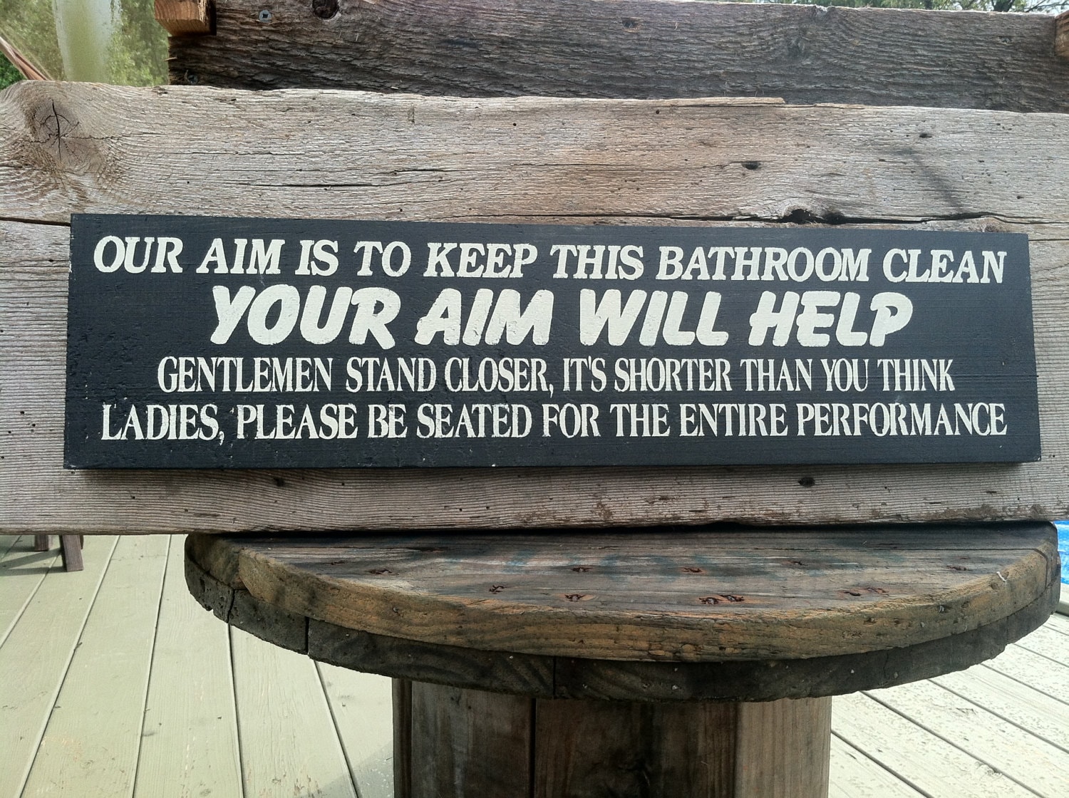 Our Aim is to Keep This Bathroom Clean. Your AIM WILL HELP. - Etsy