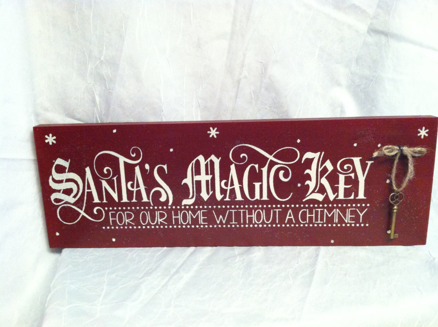 Santa's Magic Key Sign for Our Home Without A Chimney Wood - Etsy