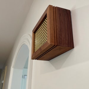 Solid Black Walnut Doorbell Cover With Brass Detail | Handcrafted Fully ...