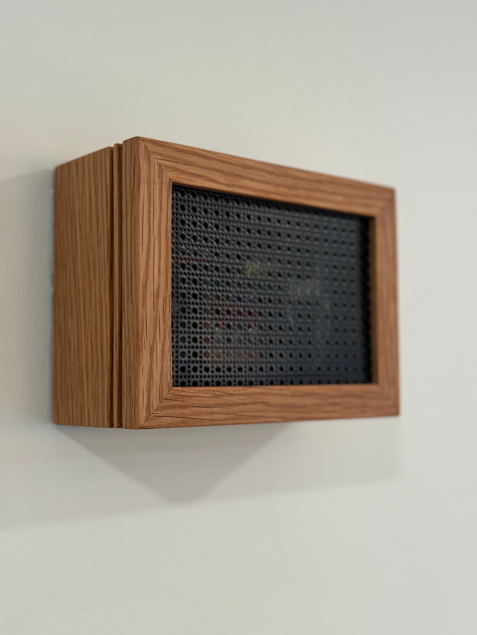 Solid White Oak Doorbell Cover With Black Detail | Handcrafted Fully ...