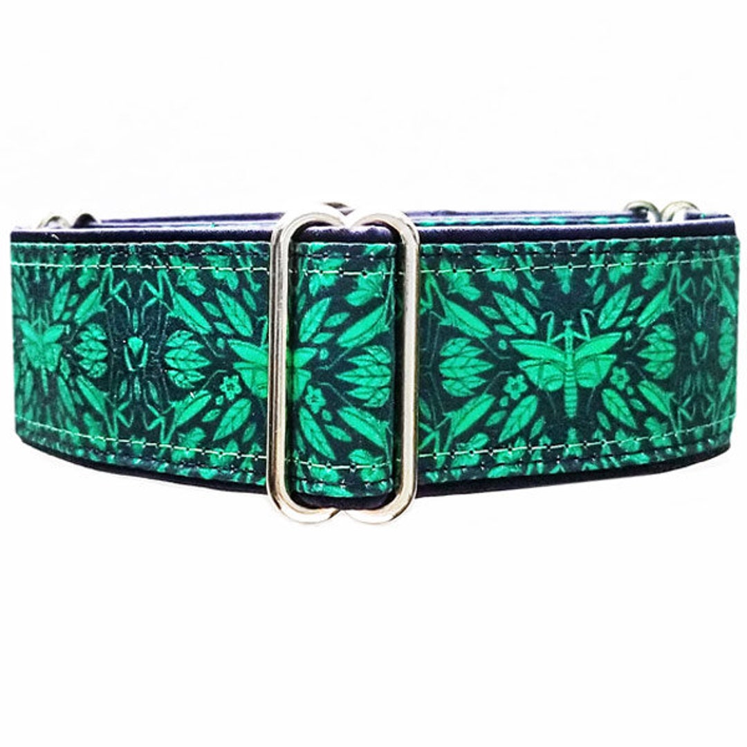 Praying Mantis Martingale Dog Collar. Greyhound Collar, Whippet Collar ...