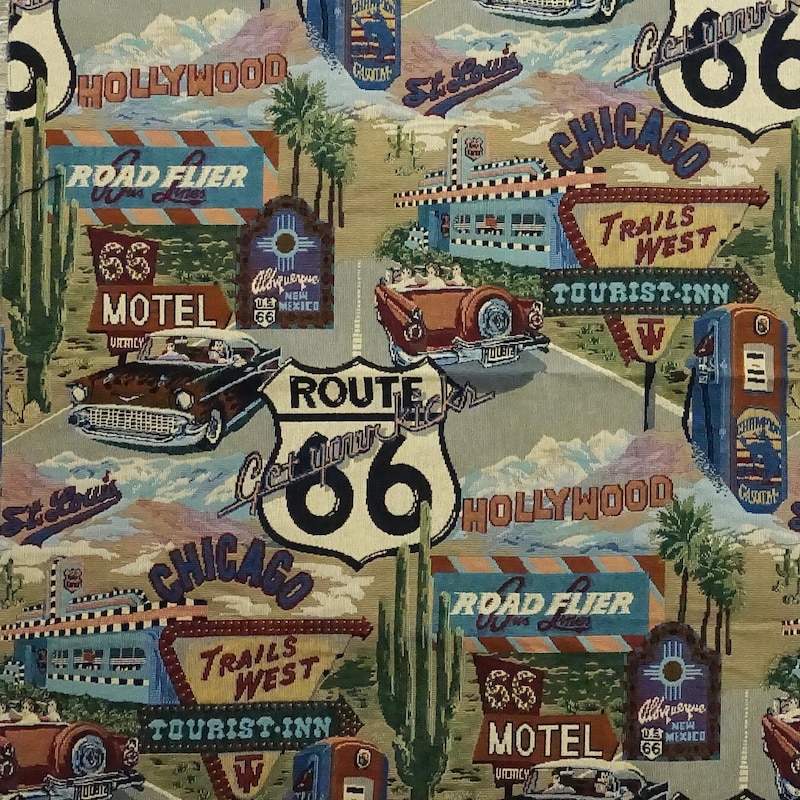 Route 66 Fabric - Etsy