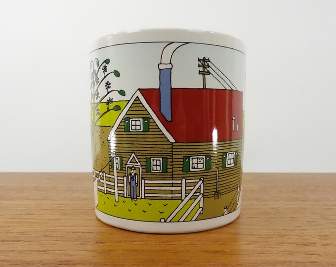 Vintage Taylor & Ng Mug Savannah Farmhouse Americana Coffee Cup 1980 ...