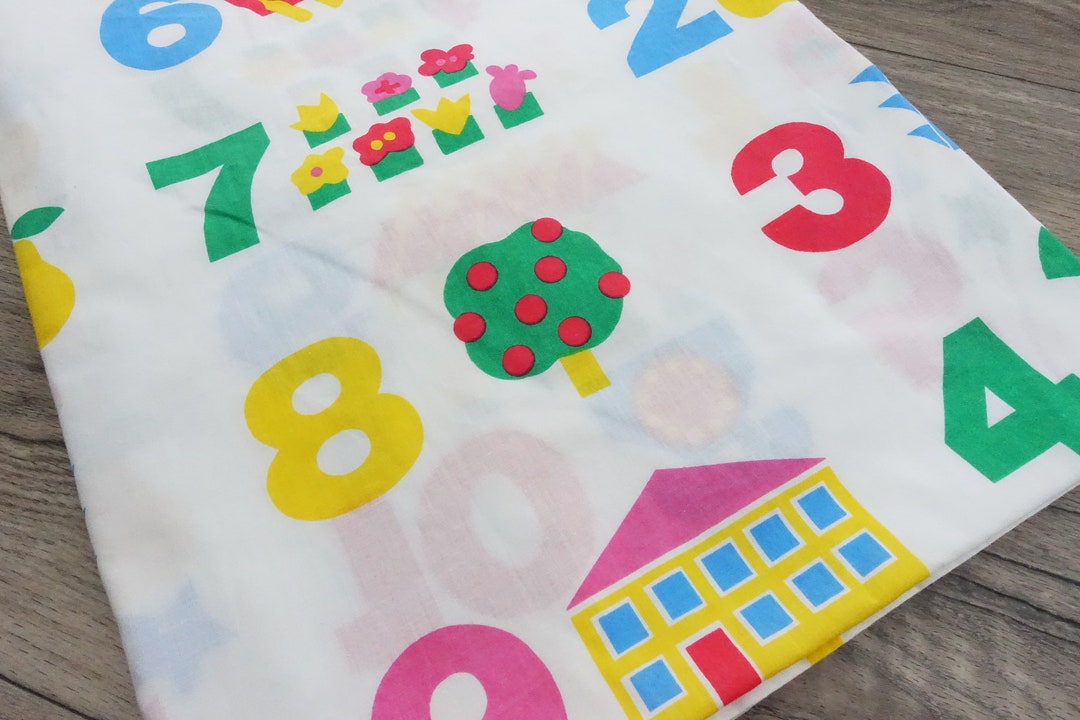 Vintage 80s Marimekko Dan River Numbers Bed Sheet Kids Retro - Etsy