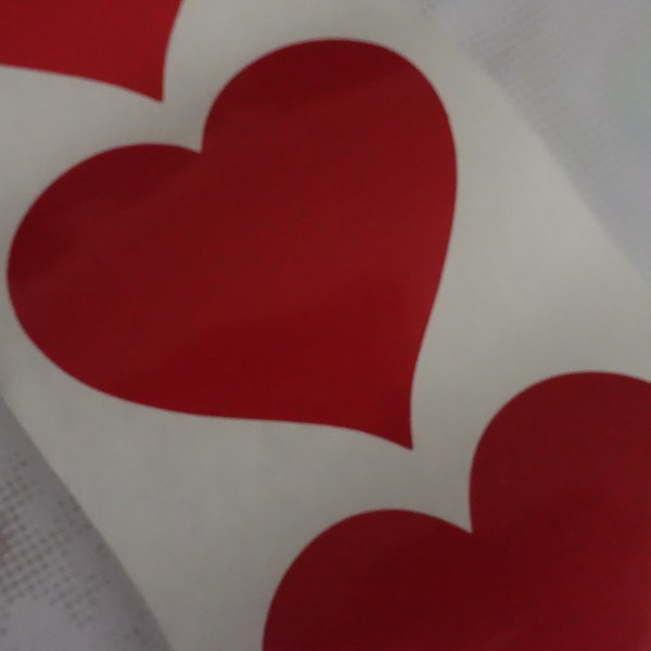 Large Red Heart Stickers - Etsy