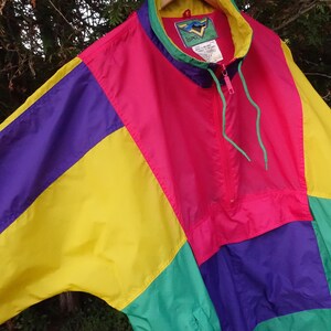 90s ISPO Colorblock Windbreaker Multicolored Retro Nylon Pullover ...